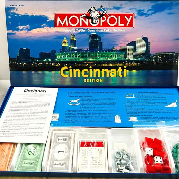 Hasbro | Games | Vintage Monopoly Cincinnati Edition Board Game 998 ...